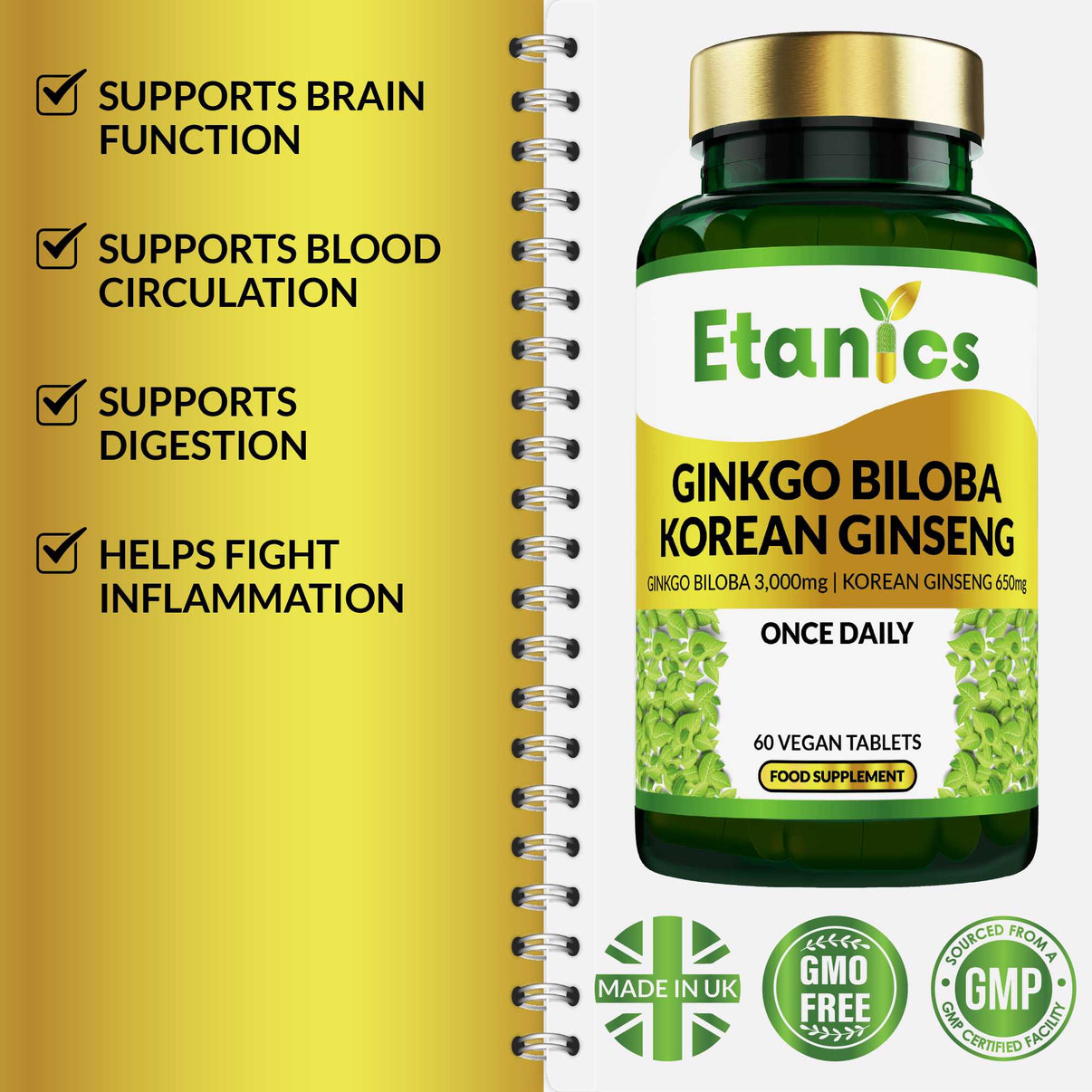 Ginkgo Biloba & Korean Ginseng - Etanics